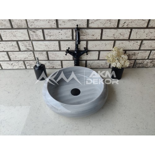 Homojen Teker Mermer Lavabo